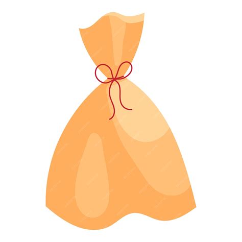 Icône De Sac Du Père Noël En Style Dessin Animé Isolé Sur Illustration