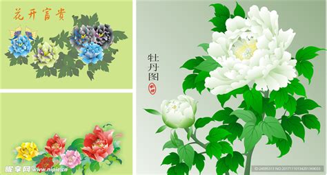 矢量牡丹花设计图 广告设计 广告设计 设计图库 昵图网