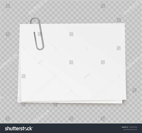 Vector Realistic White Note Paper Paper Stock Vector Royalty Free