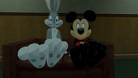Bugs Bunny And Mickey Mouse Show Their Feet By Militaryrabbit On Deviantart
