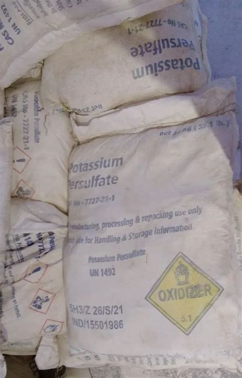 Potassium Persulfate Powder 99 25kg Bag At Rs 160kg In Chennai