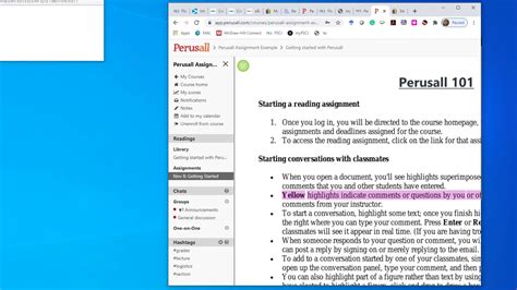 Getting Started With Perusall Youtube
