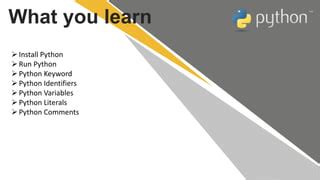 Python Session 2 PPT Free Download