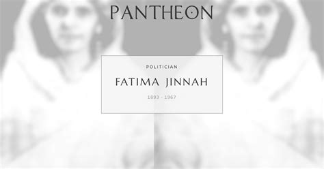 Fatima Jinnah Biography Pantheon