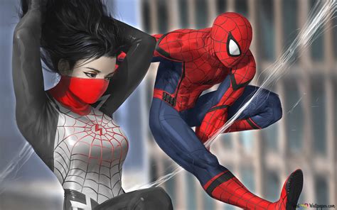 Silk And Spider Man 8k Wallpaper Download