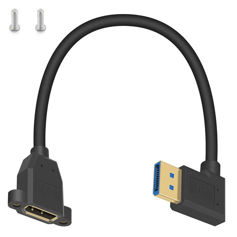Buy Poyiccot Displayport Right Angle Adapter Cable 1 4 8K 60Hz 90