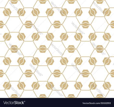 Golden Lattice Pattern Geometric Seamless Texture Vector Image