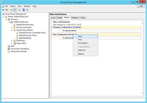 Active Directory Restrict Sites In IE With A Group Policy