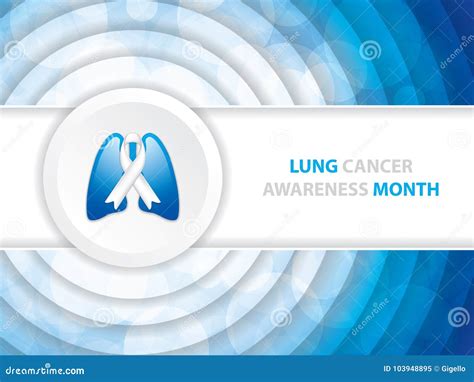 Lung Cancer Awareness Month Background Stock Vector Illustration Of