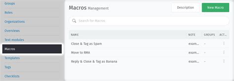 Macros — Zammad Admin Documentation Documentation