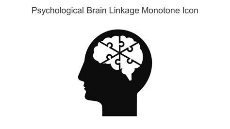 Psychological Brain Linkage Monotone Icon In Powerpoint Pptx Png And