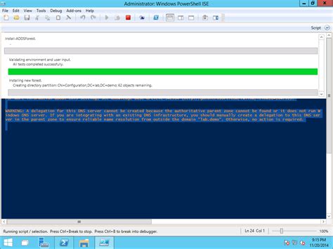 Powershell Creating A New Active Directory Forest In Windows Server Technical Preview Labdemo