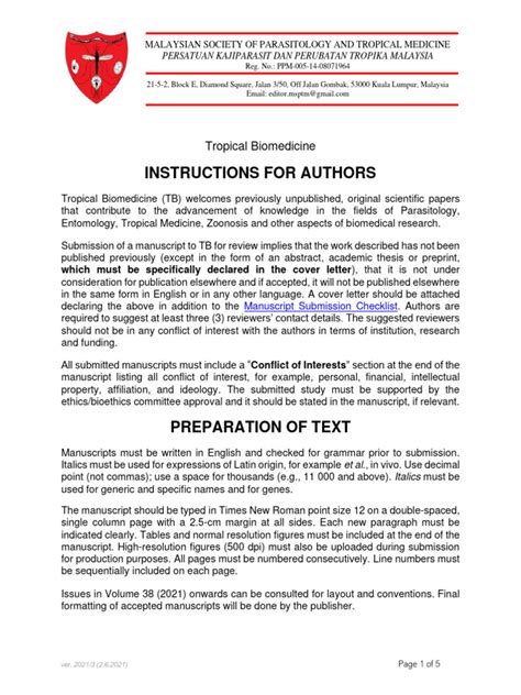 Instructions For Authors 02062021 1 | PDF