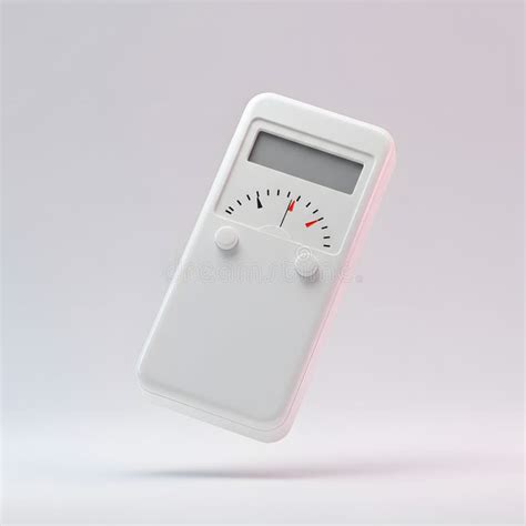 White Modern Analog Gauge Device Minimalist 3d Render Stock