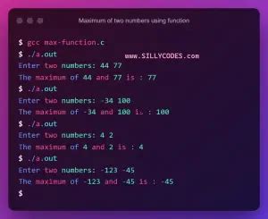Program To Find Min And Max Using Functions In C Language