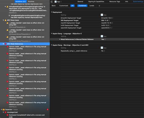 Ios Arc Weak References When Building Message Error Stack Overflow
