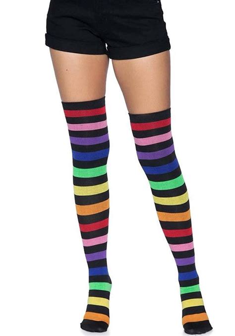 Aurora Rainbow Thigh High Socks Beserk All All Clothing All