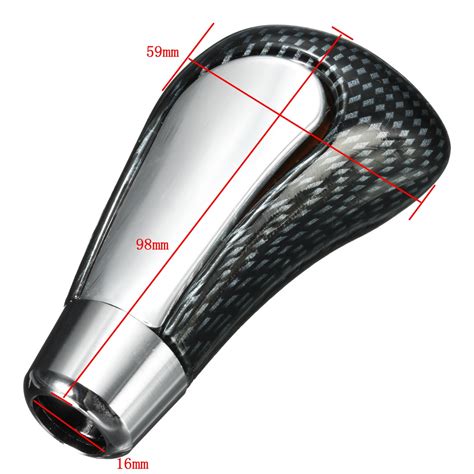 5 Speed Carbon Fiber Universal Car Manual Gear Shift Knob Shifter Lever