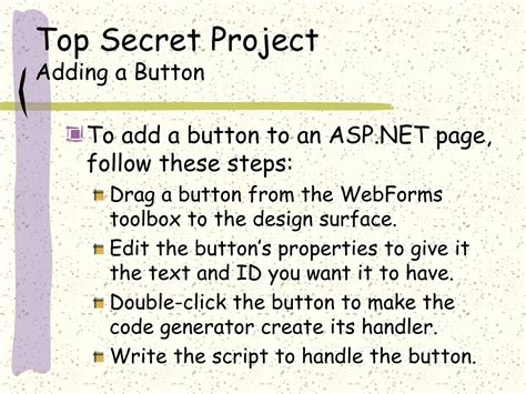 PPT Master ASP NET Clock Project Visual Studio Guide PowerPoint Presentation ID