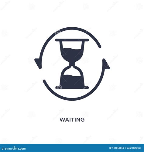 Waiting Icon On White Background Simple Element Illustration From User