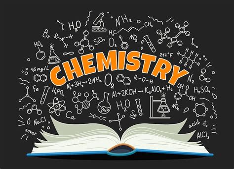 Premium Vector Chemistry Textbook And Formulas School Education
