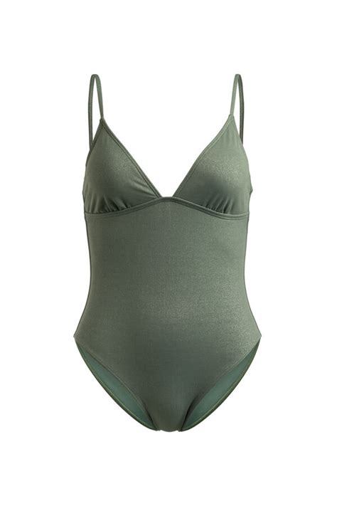 Bañador Entero De Corte Alto En La Cadera Para Mujer Shiny Wave