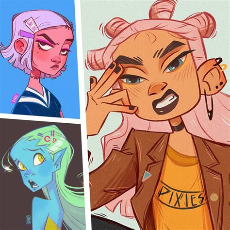 Girls 1 Bobbo Andonova Cartoon Character Design Cute Drawings