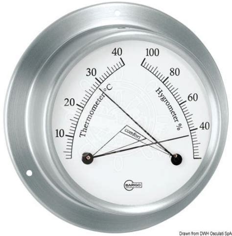 Buy Barigo Sky Series Thermometer Hygrometer Satin Ss White Dial