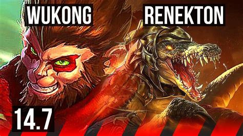 WUKONG Vs RENEKTON TOP 9 Solo Kills 15 2 9 Godlike KR Master 14 7 YouTube