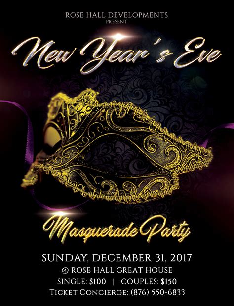 New Years Eve Masquerade Party The Great House Rose Hall Jamaica