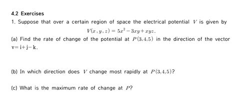 Solved 4 2 Exercises 1 Suppose That Over A Certain Region Chegg Com