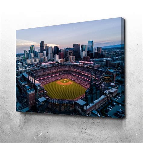Aerial Of Coors Field Canvas Set Legendary Wall Art