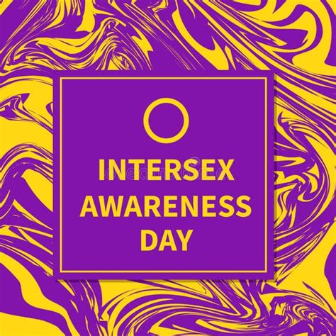 Intersex Awareness Day Typography Poster Lgbt Community Holiday Celebrate On October 26 Stock