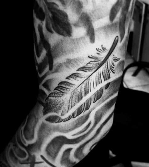 70 Feather Tattoo Designs For Men Masculine Ink Ideas