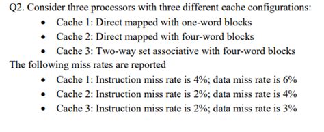 Solved Q Consider Three Processors With Three Different Chegg