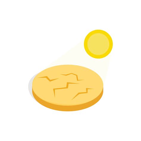 Drought Cracked Desert Landscape Icon 14523140 Vector Art At Vecteezy