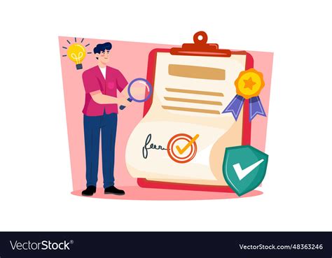 Legal Advisor Creating Contracts Royalty Free Vector Image