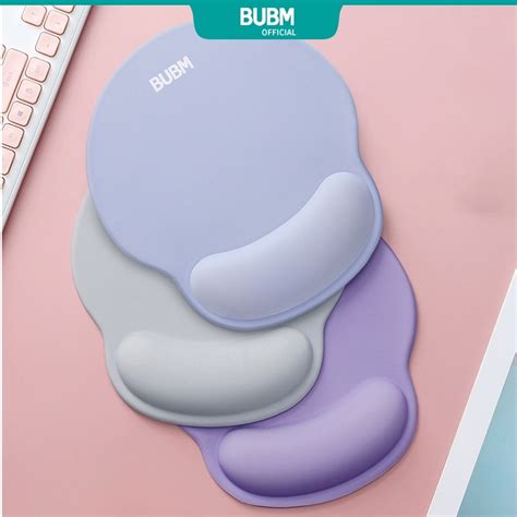 Bubm แผ่นรองเมาส์ ซิลิโคนนุ่ม สบาย กันลื่น สีพื้น Shopee Thailand