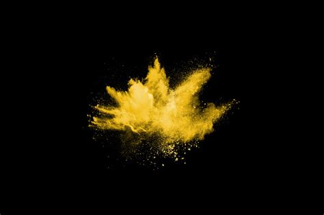 검은 배경에 고립 된 노란 먼지 폭발의 움직임을 고정 합니다 0명에 대한 스톡 사진 및 기타 이미지 0명 가득 찬 개념 Istock