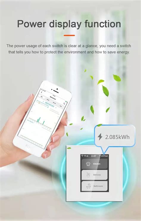 Touch Screen Alexa Wall Switch Smart Switch Dimmer Switch 3 Way Smart