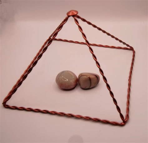 Twisted Wire Copper Pyramid For Spiritual Connection Cleansing
