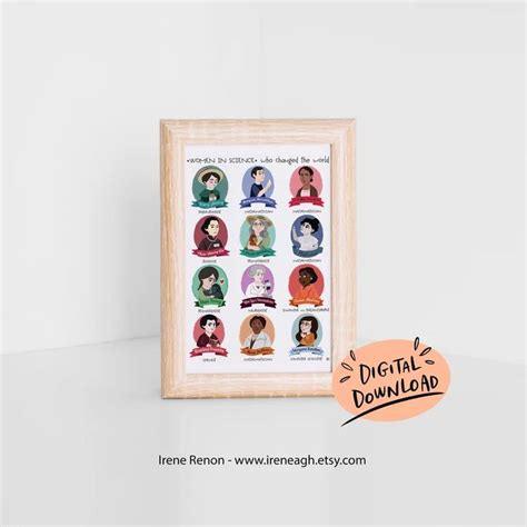 Printable Wall Art Women In Stem Printable Poster A4 Digital Download