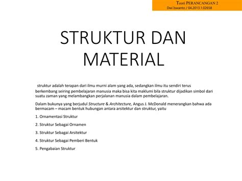 Teori Tentang Presentasi Perancangan Arsitektur Ppt