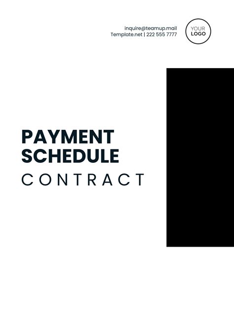 Free Payment Contract Templates Editable And Printable