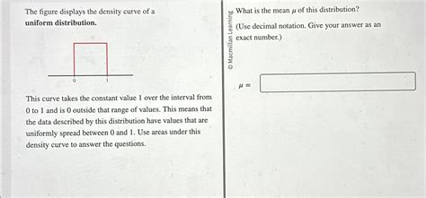 The Figure Displays The Density Curve Of A Uniform