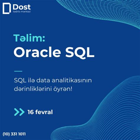 🥳 16 Fevral “sql Ilə Data Analitikası” Təlimi Başlayacaq Təlimə