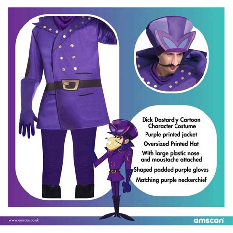 Adult Costume Dick Dastardly L Amscan Europe