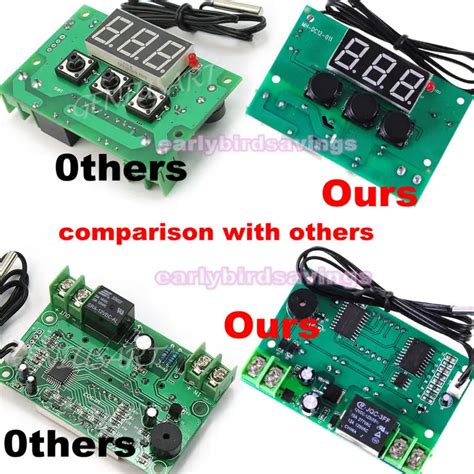 Dc 12v Digital Lcd Temperature Regulator Controller Pcb Board Thermostat Sensor Buy