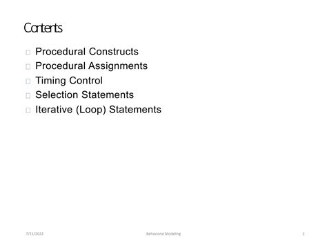 Behavioralmodeling And Timing Control P04pptx