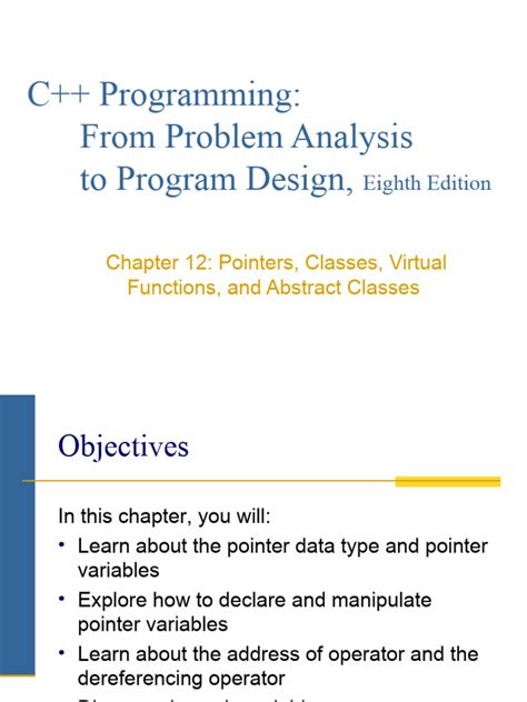 C Programming From Problem Analysis To Program Design Pdf Pointer